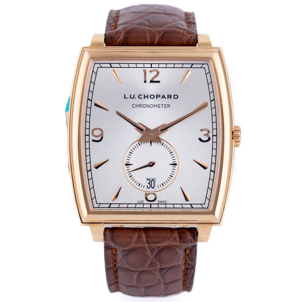 Unworn L.U. Chopard Chronometer Tonneau with Date | REF. 2294 | 18k Ro