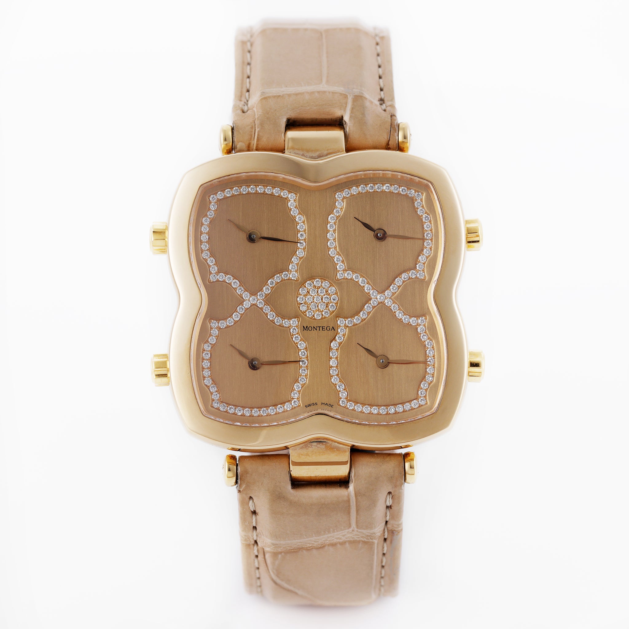 Montega Butterfly | REF. EC 70-010 | Quadruple Time Display | Gold Dia