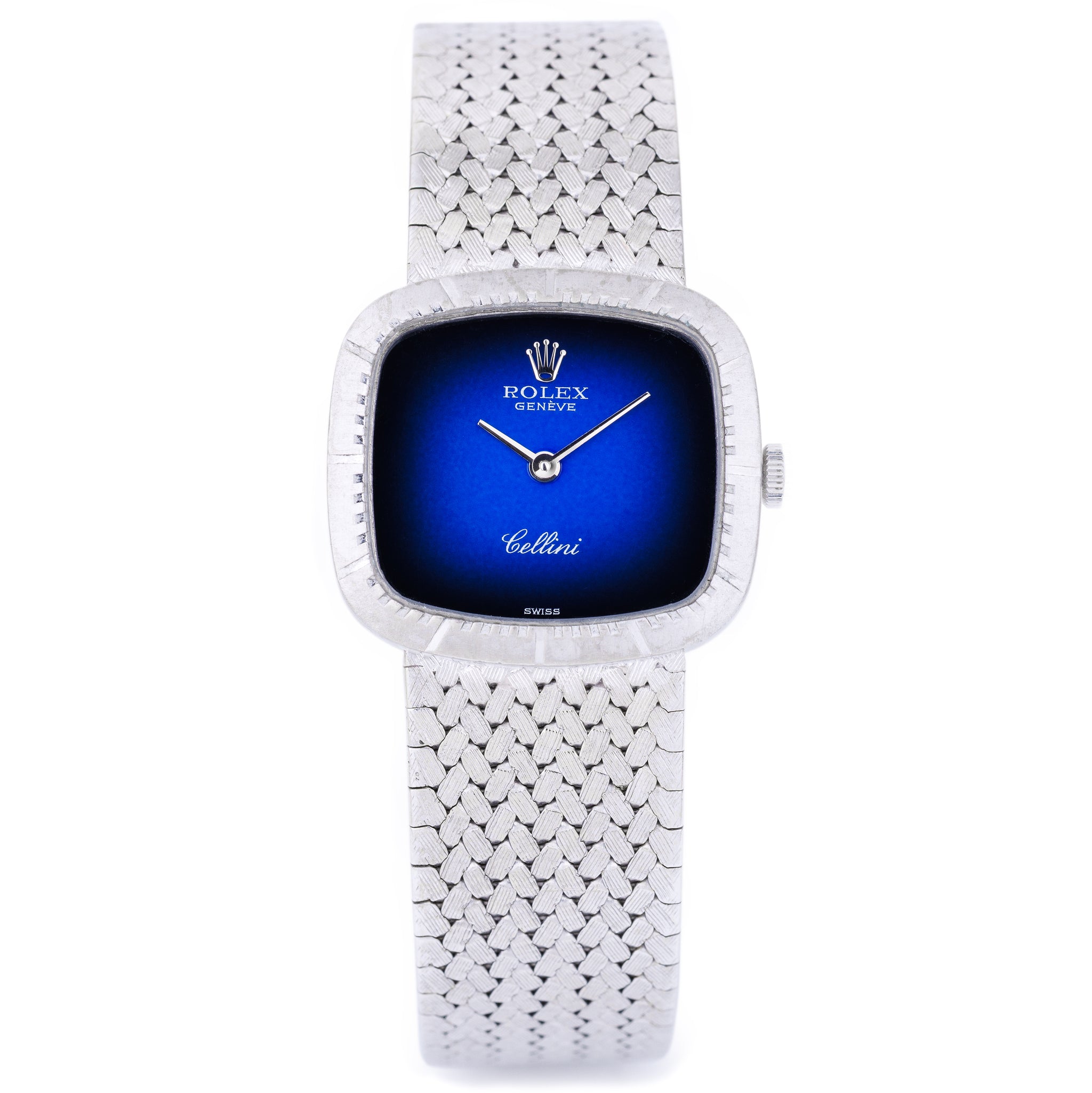 Rolex Cellini Ladies | REF. 4072 | Blue Vignette Dial | 18k White Gold
