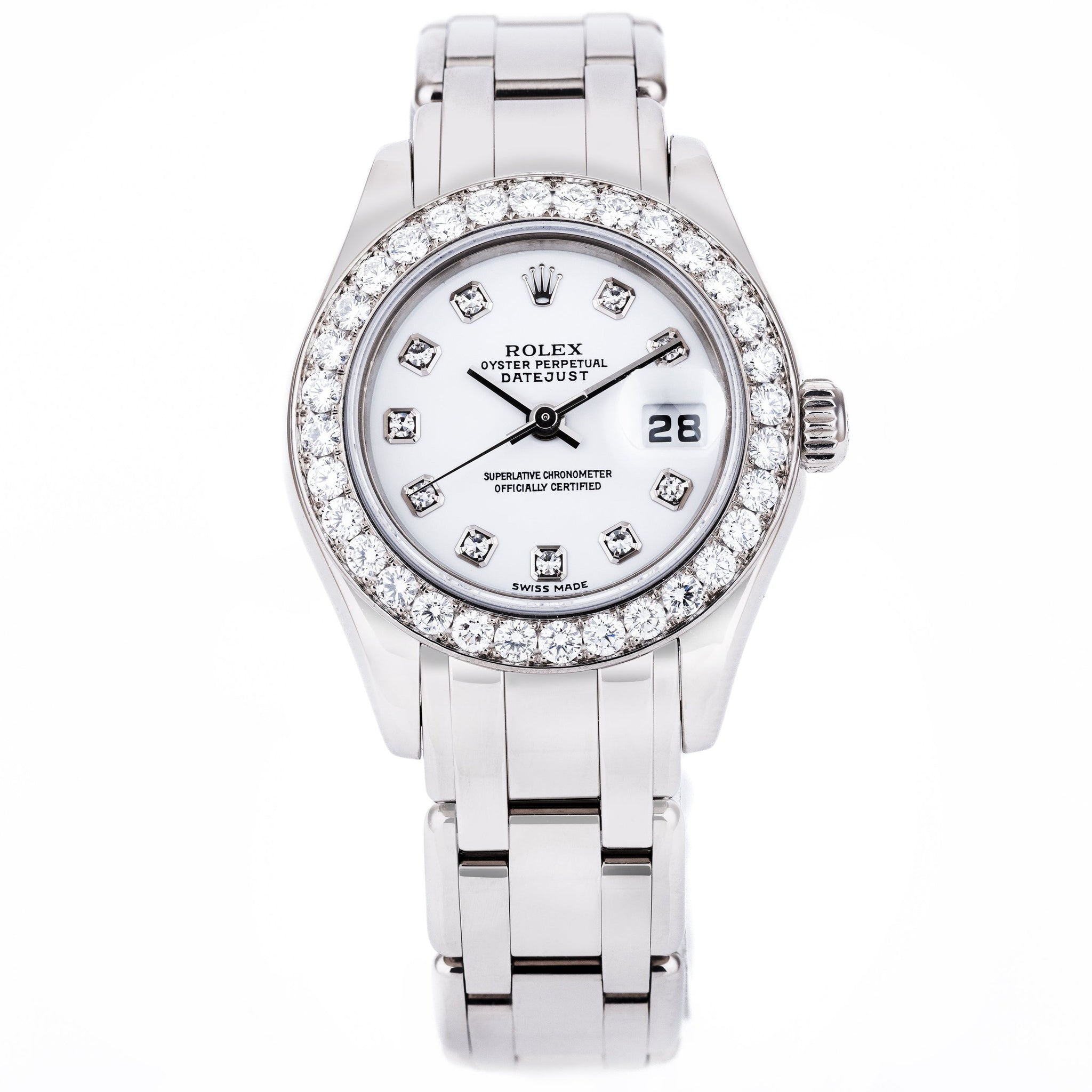 Rolex Lady DateJust Pearlmaster | REF. 80299 | 18k White Gold | White