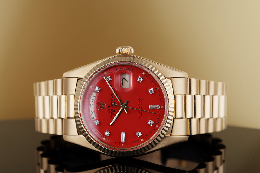 Rare Rolex Day-Date 'Stella' | REF. 1803 | Cherry Red Stella Diamond D