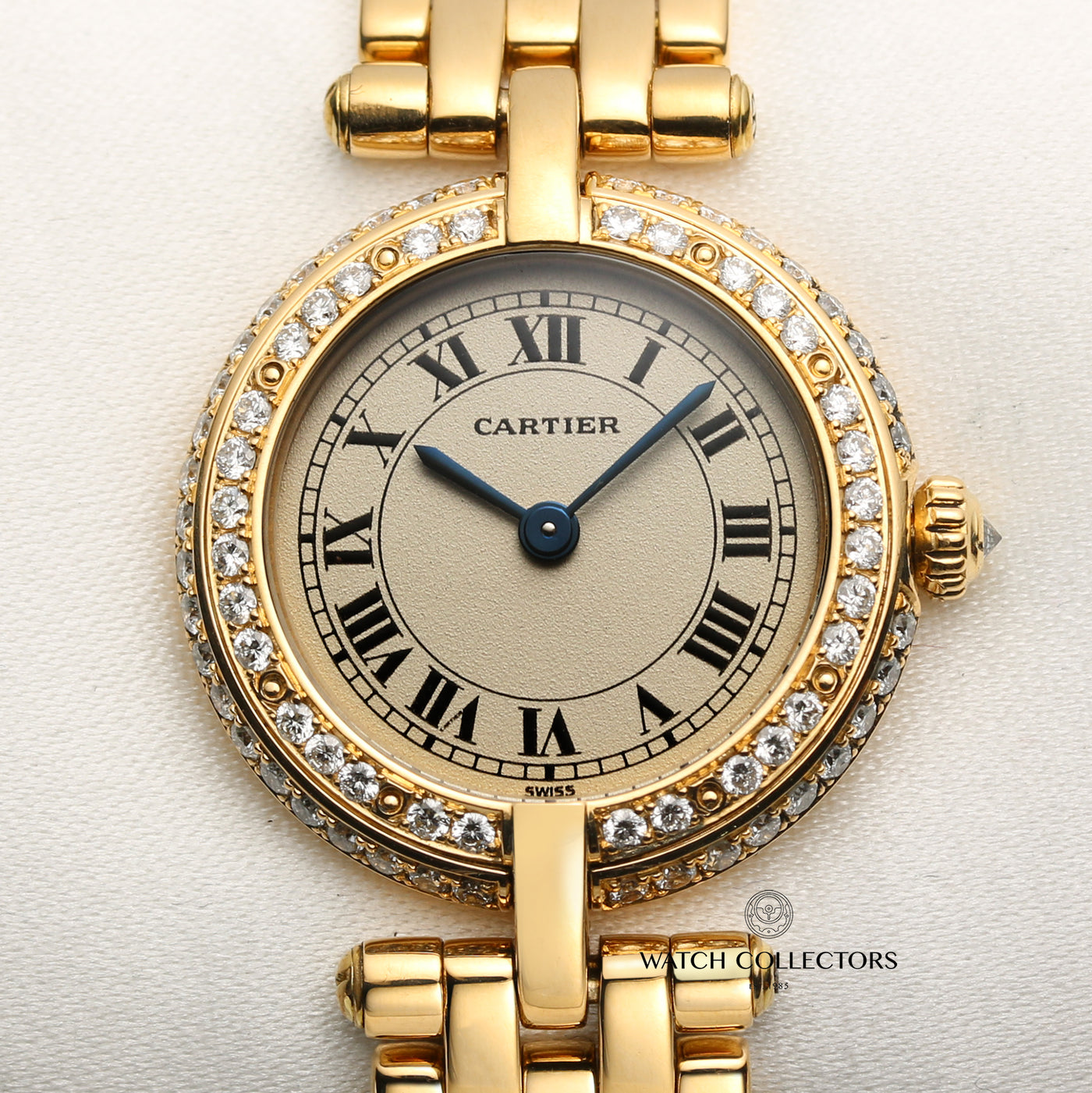 Cartier Vendome 18k Yellow Gold Diamond Bezel