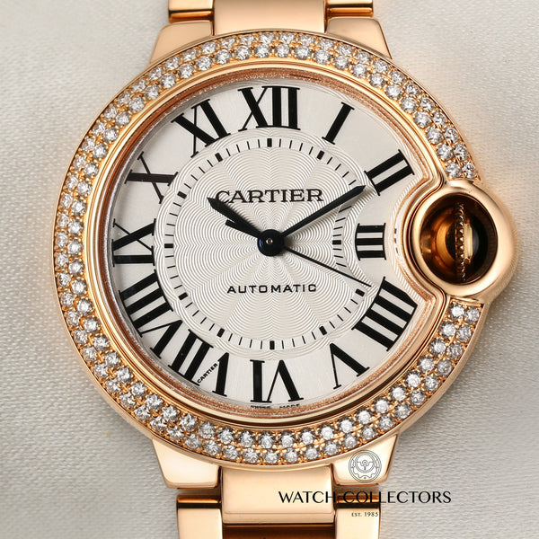 Cartier Ballon Bleu WJBB0036 18k Rose Gold Diamond Bezel – Watch ...
