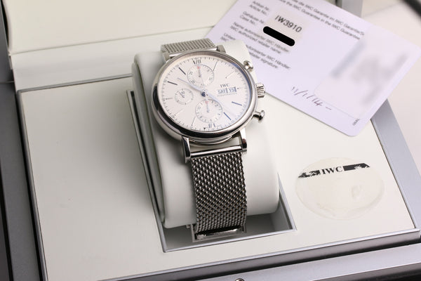 IWC Portofino Chronograph IW3910 Stainless Steel – Watch Collectors UK