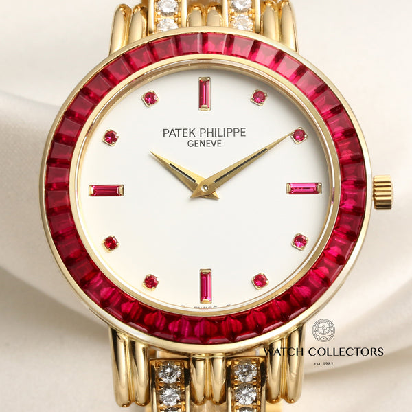 Patek Philippe Ruby & Diamond 5018-012 18k Yellow Gold – Watch ...