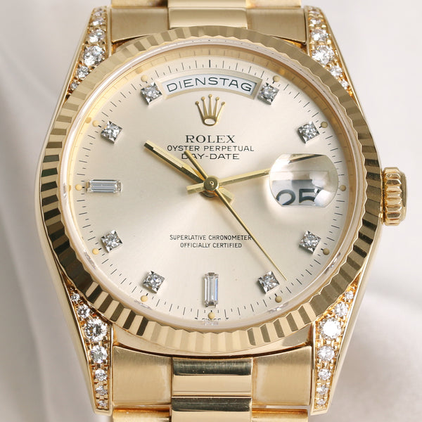 Rolex Day-Date 18338 Diamond 18K Yellow Gold – Watch Collectors UK