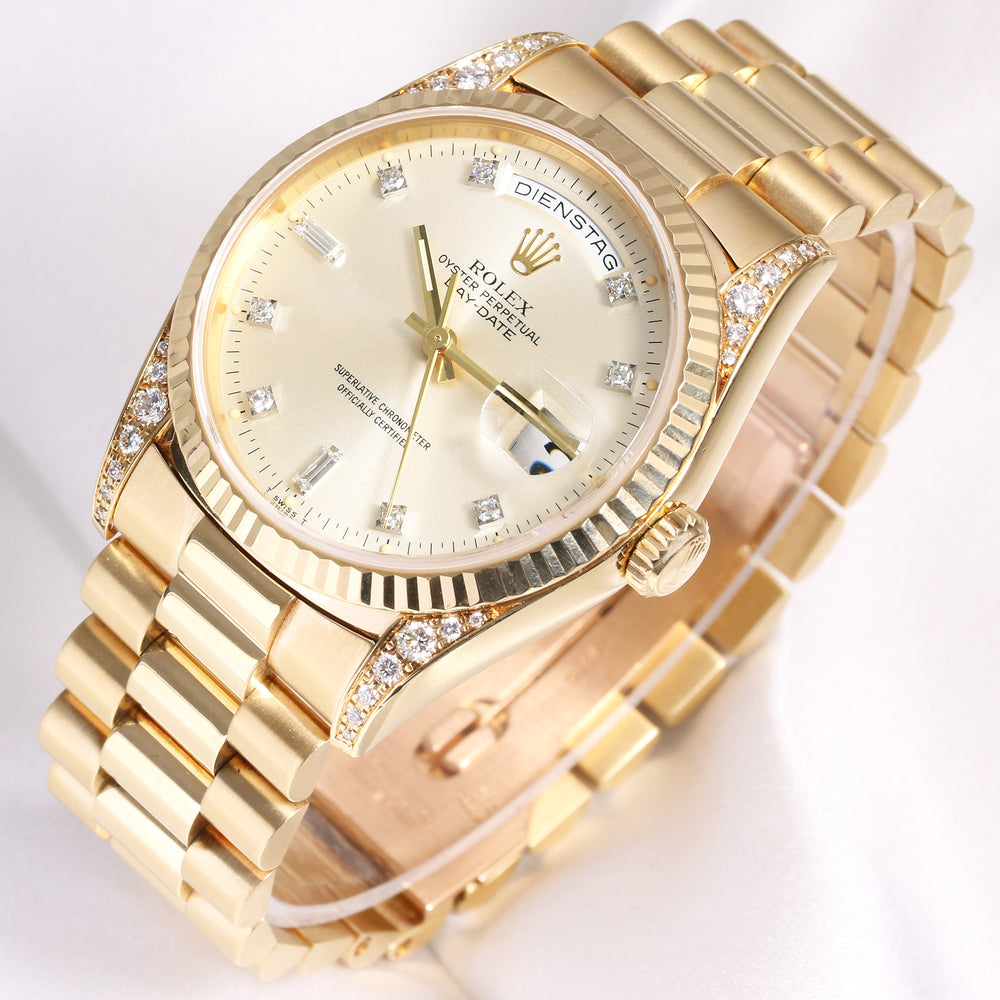 Rolex Day-Date 18338 Diamond 18K Yellow Gold
